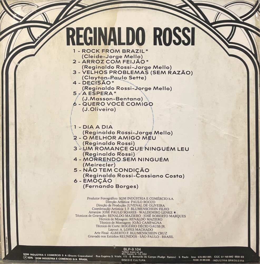 Reginaldo Rossi - Reginaldo Rossi (1976) - Estilhaços Discos