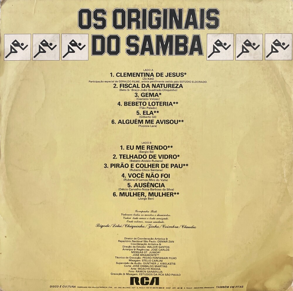 Os Originais do Samba - Os Originais do Samba (1981) - Estilhaços Discos