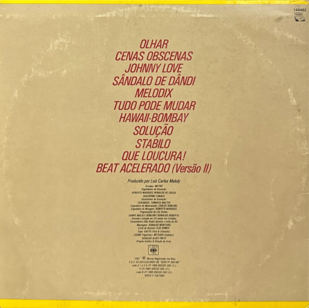 Banda Metrô - Olhar (1985) - Estilhaços Discos